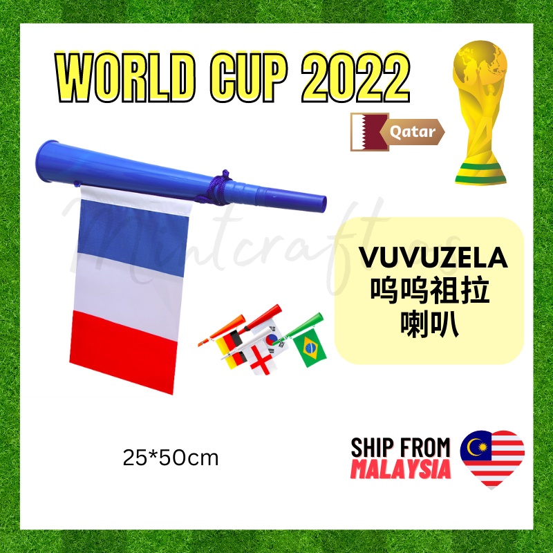 World Cup Vuvuzela Football Stadium Trumpet Blow Horn 世界杯 flag Cheer ...