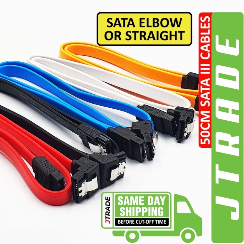 SATA 3.0 6GB/s Data Cable L Shape or Straight With Clip 50CM Available ...