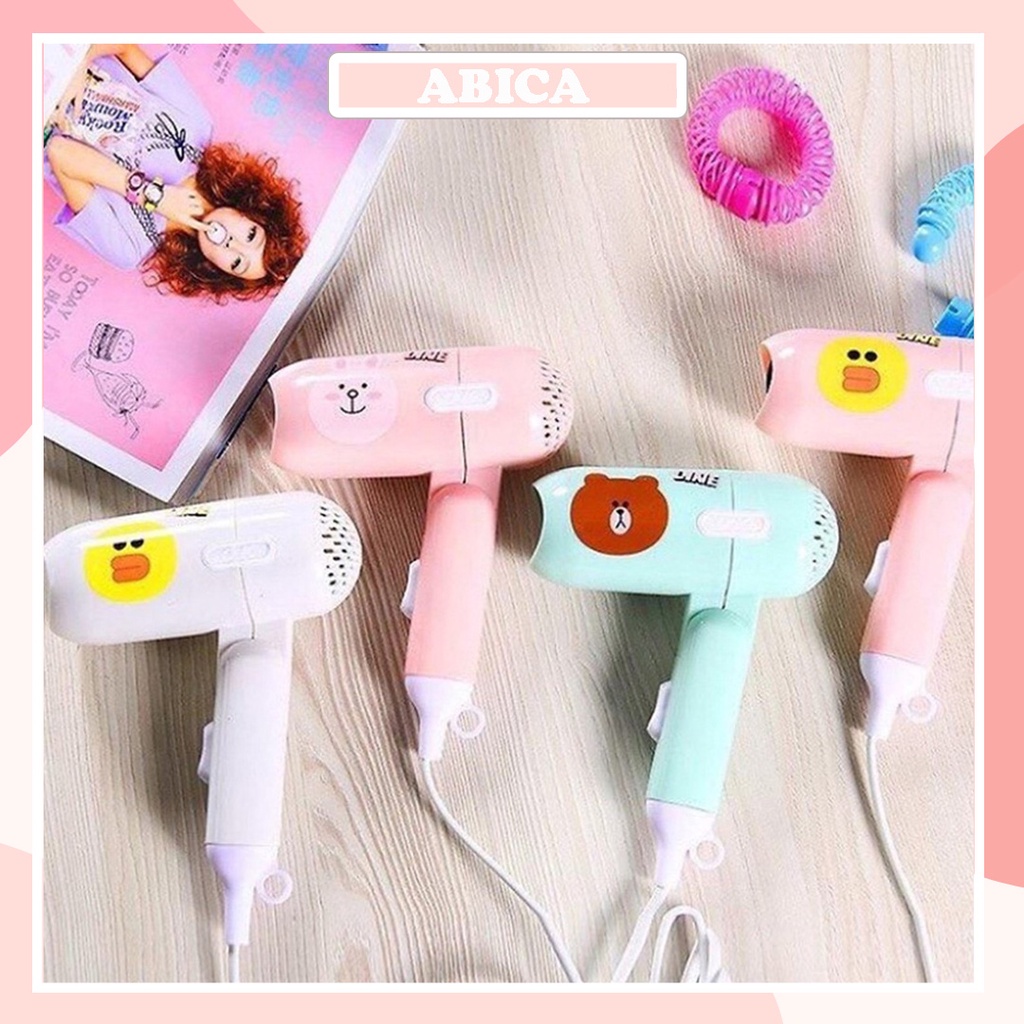 Cute animal-shaped mini handheld hair dryer with 2 drying and styling ...