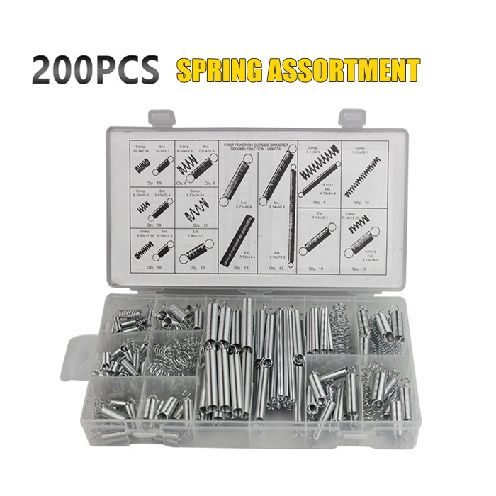 200Pcs Metal Extension Spring Compression Spring Set of 20 ...