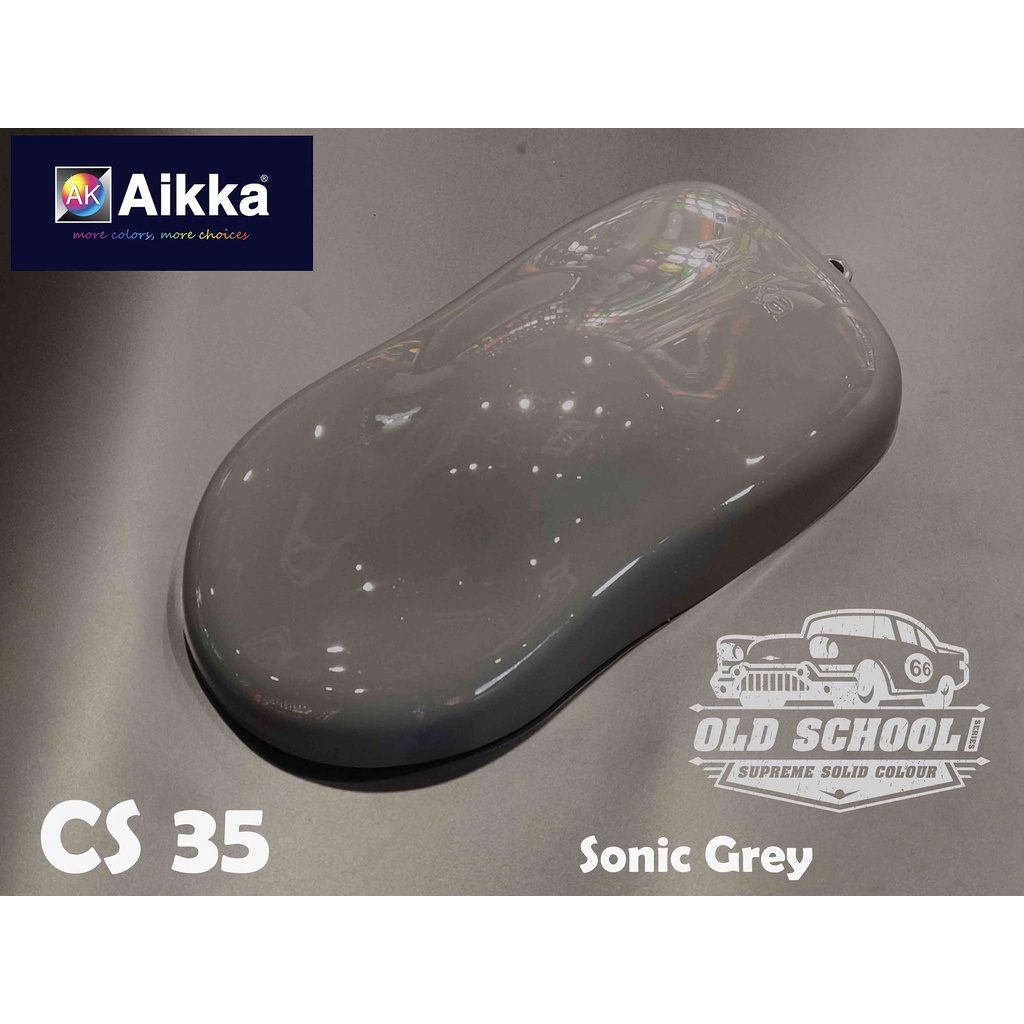 AIKKA CS35 SONIC GREY 2K Cat Kereta Supreme Solid Old School Series/ 2K ...