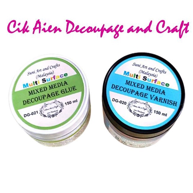 SuNi Art and Craft Multi Surface Mixed Media Decoupage Glue or Multi ...