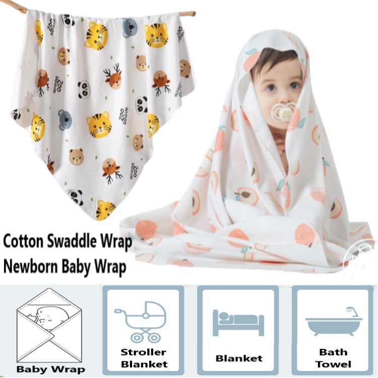 Kain Bedung Bayi Cotton Swaddles Wrap Newborn Baby Wrap Swaddle Blanket ...
