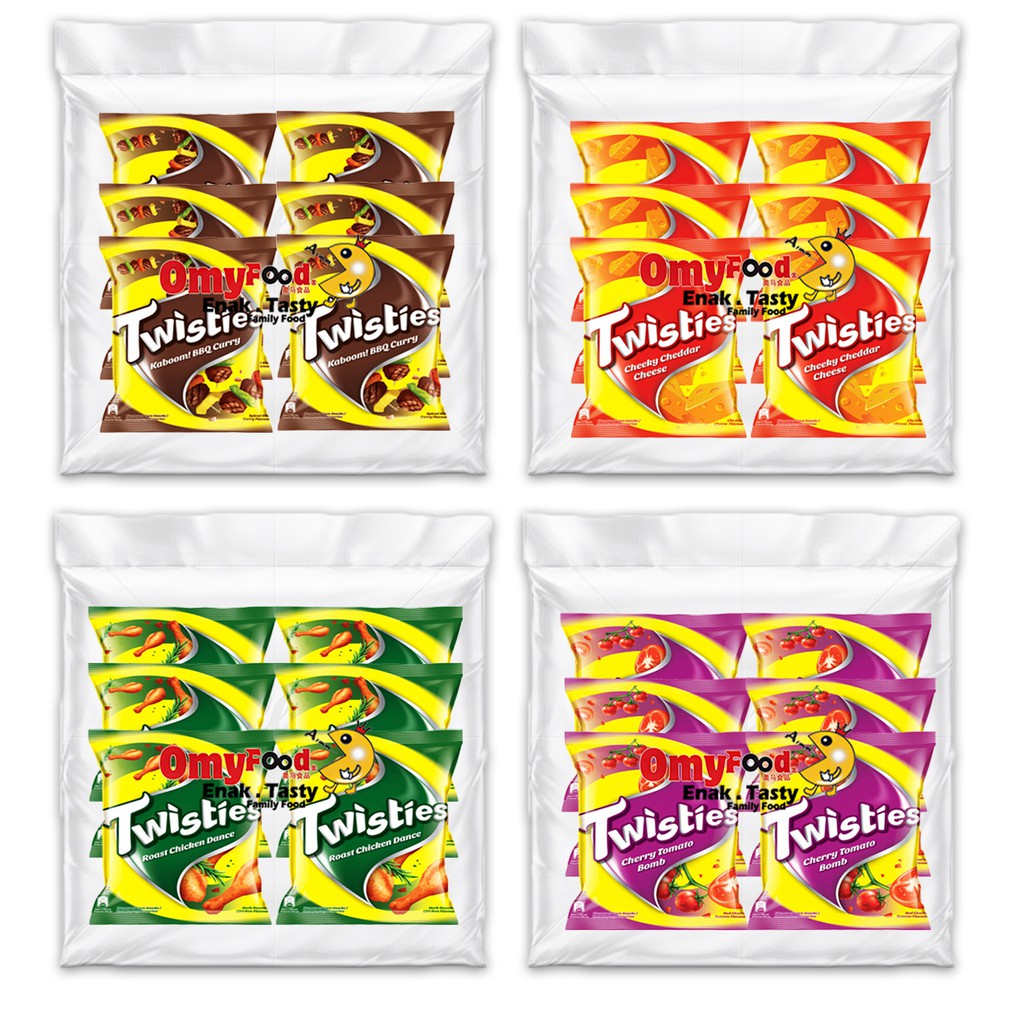 13g x 6pcs Twisties Snack[BBQ Curry / Cheese / Chicken / Tomato ...
