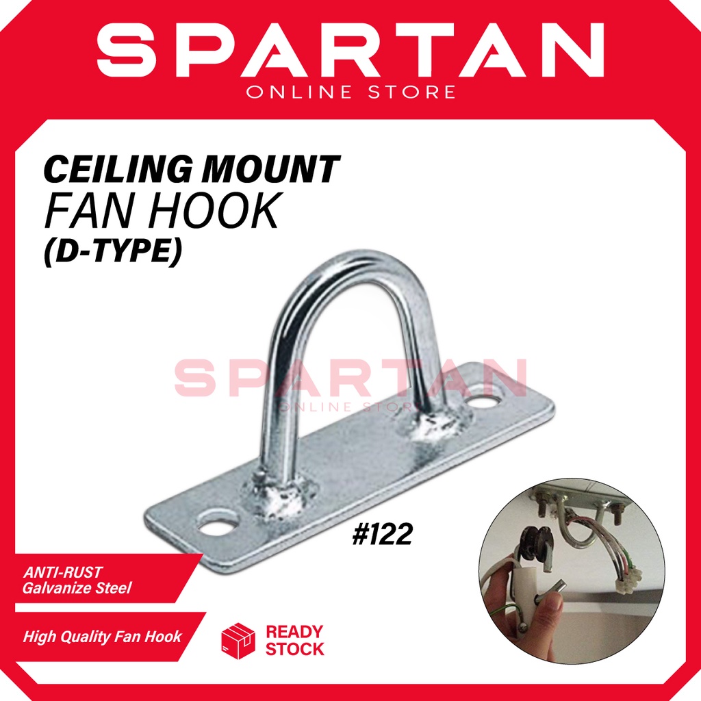 Fan Hook "D" Shape (1pc) Ceiling Hook, Heavy duty for Kipas Siling ...
