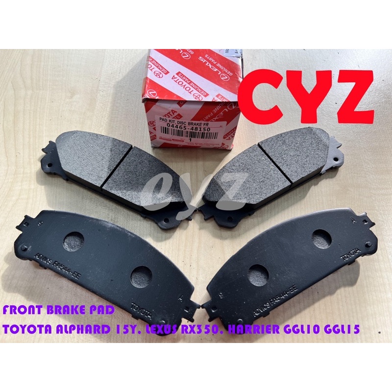 FRONT Brake Pad [04465-48150] TOYOTA ALPHARD 15Y, LEXUS RX350, HARRIER ...