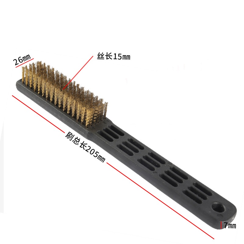 Copper & Stainless Steel Wire Brush With Wooden Handle Metal High ...