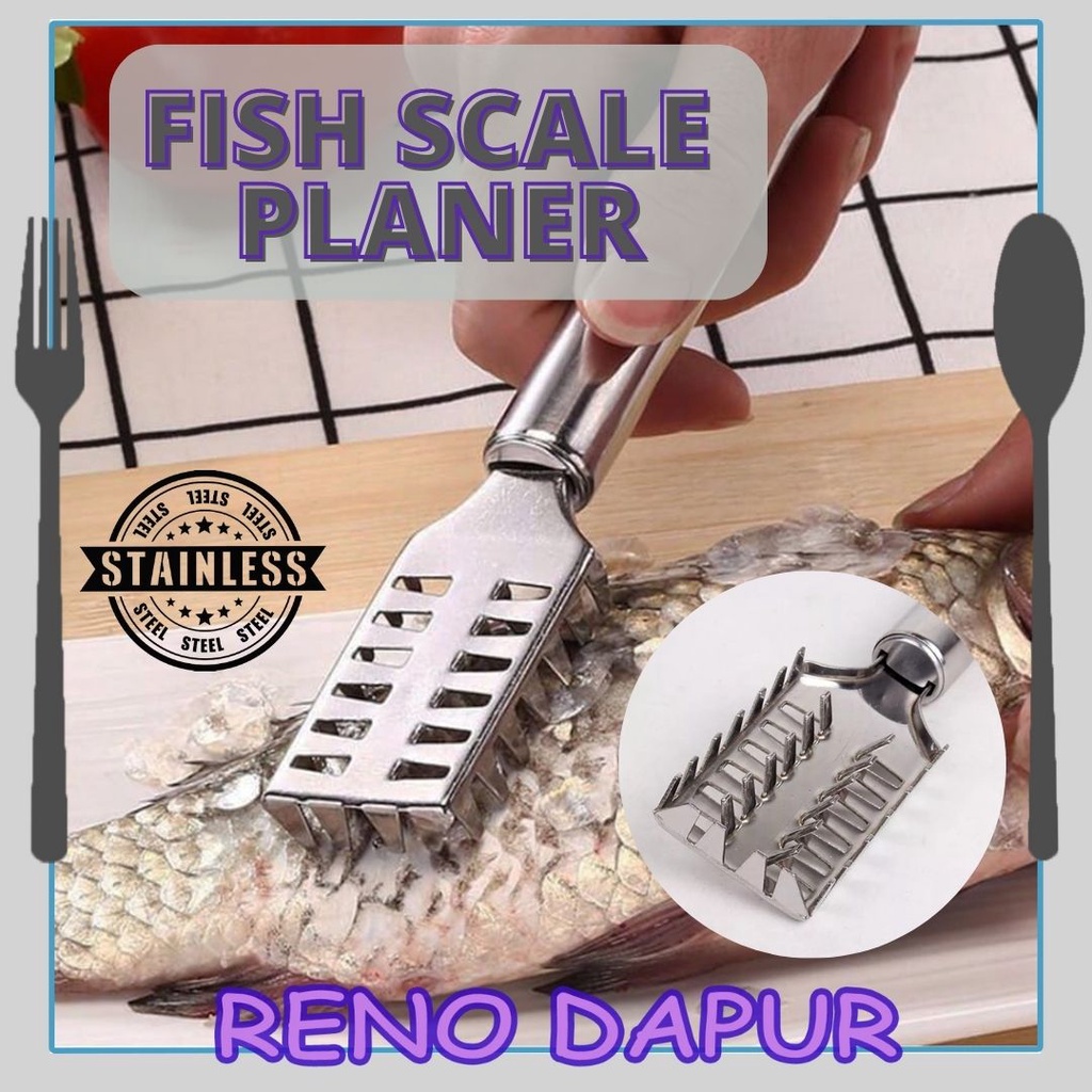 Stainless Steel Fish Scale Scraper Fish Scale Remover Sisik Ikan Remover Pisau Sisik Ikan ...