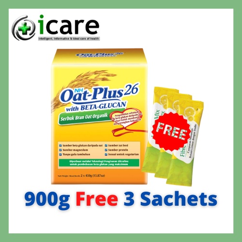 NH OAT-PLUS 26 WITH BETA-GLUCAN 900G FREE 3 SACHETS ( EXP DATE : 10/ ...