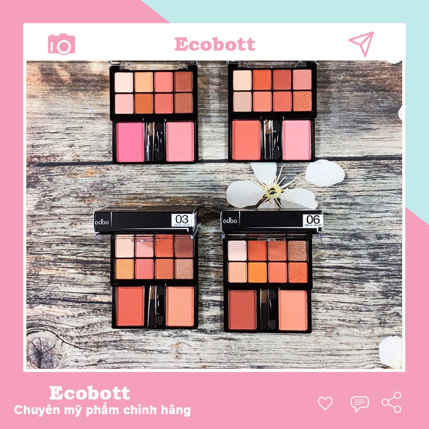 Eyeshadow Palette With 2 Layers Of Ecobott Odbo Red Orange Cheeks ...