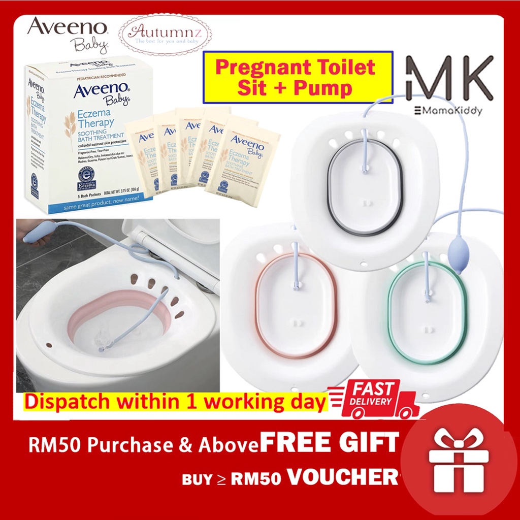 Autumnz Foldable & Portable Sitz Bath Basin Toilet Seat With Pump ...