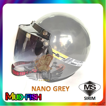 TOPI KELEDAR ORIGINAL MS88 57CM HELMET NANO GREY | MODERN GRAY + BOGO ...