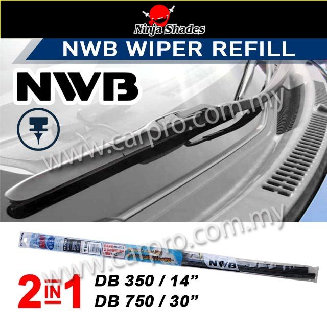NWB JAPAN WIPER REFILL RUBBER (2 PCS) for Vellfire 20 / Alphard 20 2008 - 2014 made in Japan ...