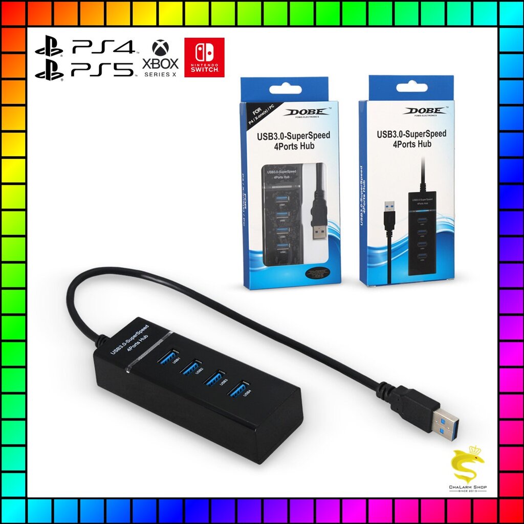 DOBE HUB USB 3.0 SuperSpeed 4 Ports Extension PS4 PS5 Xbox Switch | Shopee Malaysia