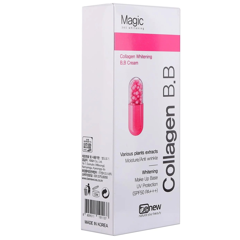 Genuine Product - Korean BB Collagen Benew Magic whitening makeup and ...