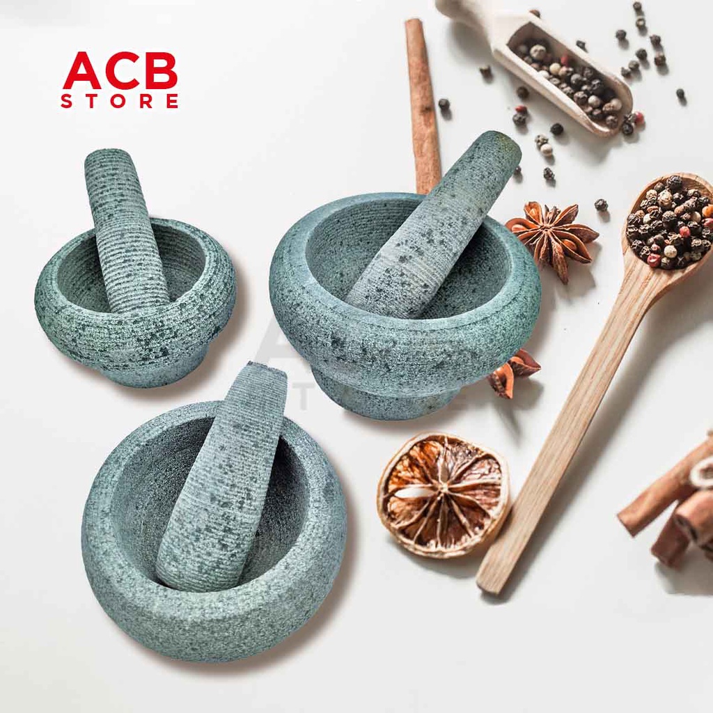 [READY STOCK] Stone Mortar and Pestle | Lesung Batu | Hand Pounder ...
