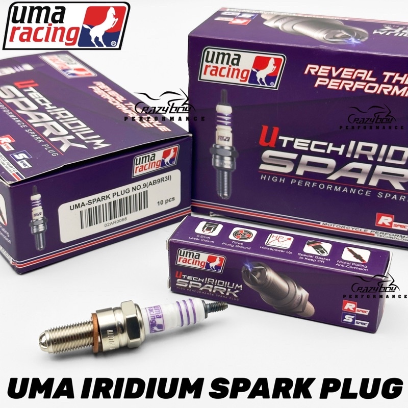 UMA RACING IRIDIUM SPARK PLUG AB8R31/AB9R31/AC7R31 Y15ZR LC135 RS150 ...