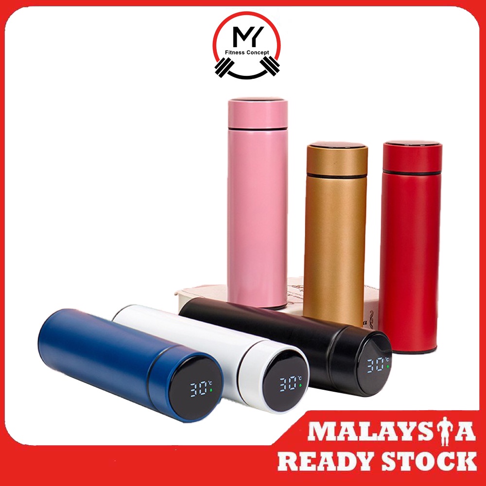 MY Fitness Botol Simpan Air Panas LED Paparan Fashion Smart Temperature ...