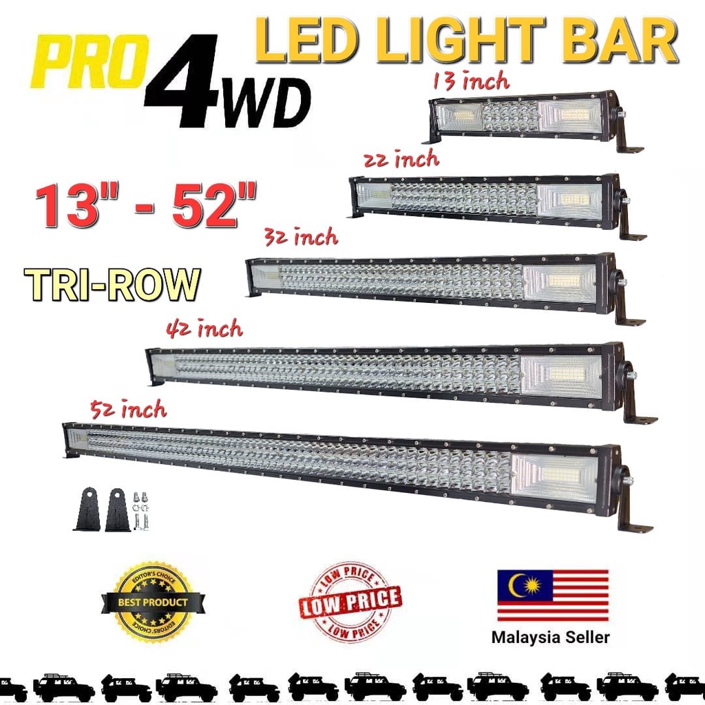 LED 13" 22" 32" 42" 52" LED Light Bar Offroad Led Bar Combo Led Work ...