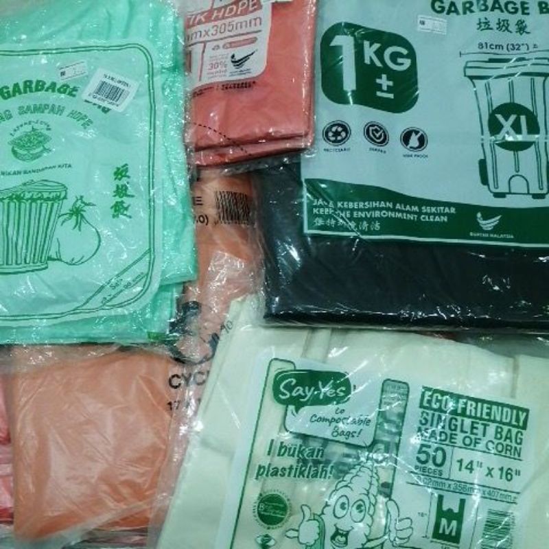 ECO friendly Plastic Bag Beg Plastic Beg Sampah besar XL Thick Big ...