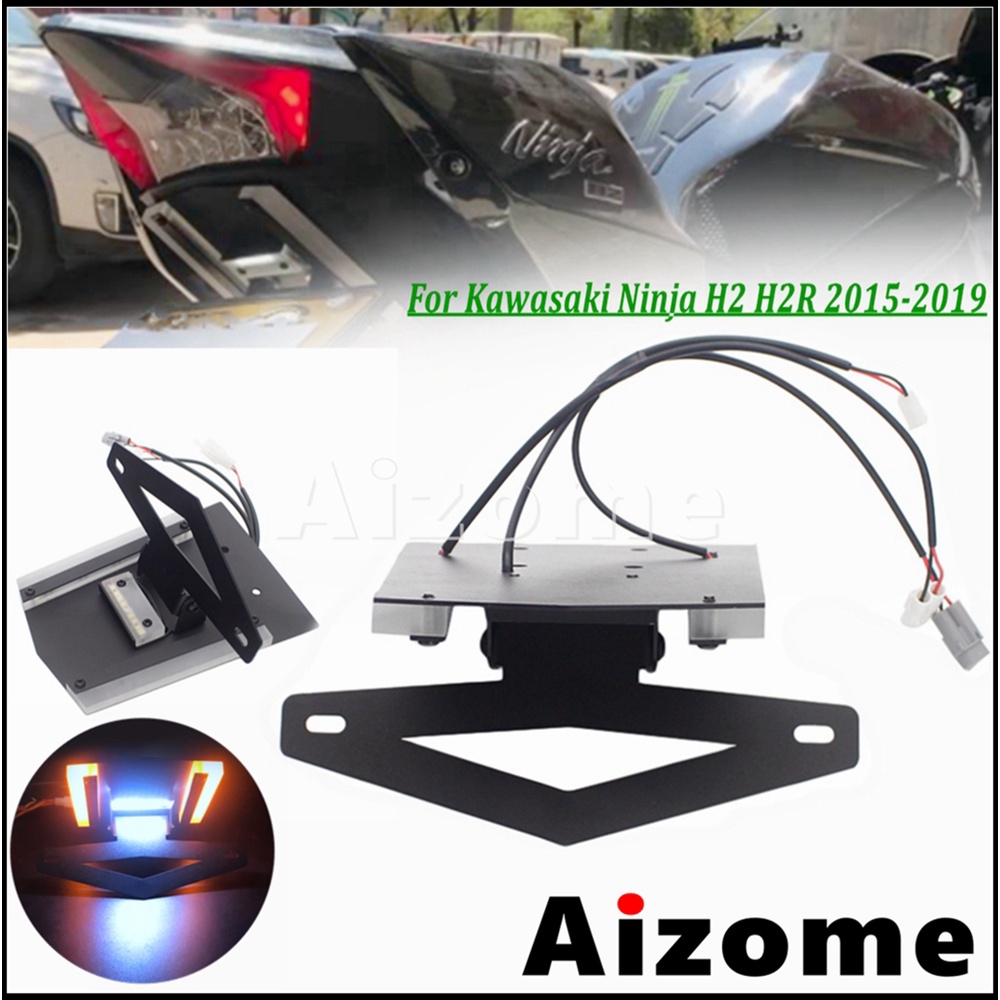Motorcycle Adjustable License Plate Bracket For Kawasaki Ninja H2 H2R ...