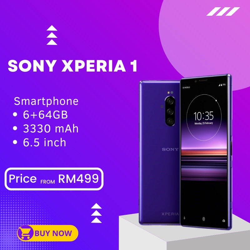 Sony Xperia 1 (6GB RAM 64GB ROM) Original Used | Shopee Malaysia