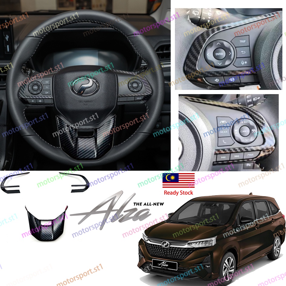 [Ready Stock]Perodua Alza 2022-2024 D27A Steering Wheel Carbon Design ...