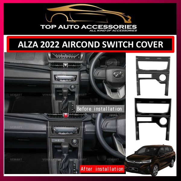 ALZA 2022-2024 D27A AIRCOND SWITCH PANEL COVER CARBON FIBER / PIANO ...