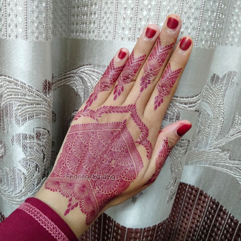 STICKER INAI HENNA INSTANT (WHITE,MAROON, DUO) | Shopee Malaysia