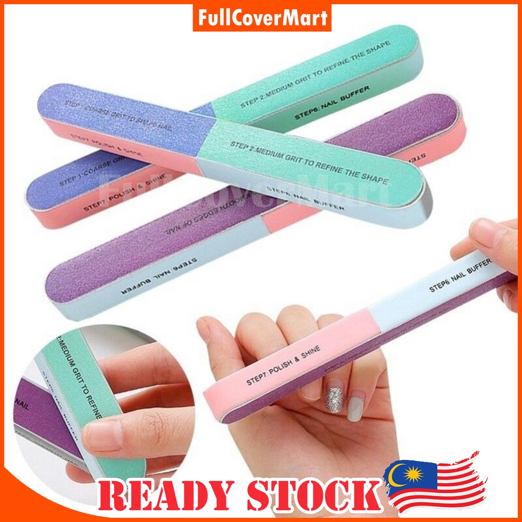 (HM66) Buffer Manicure Nail Remover Printing File Sanding Six-sided ...