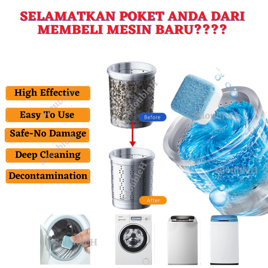 Sabun Cuci Mesin Basuh Laundry Washing Machine Cleaner Descaler Deep ...
