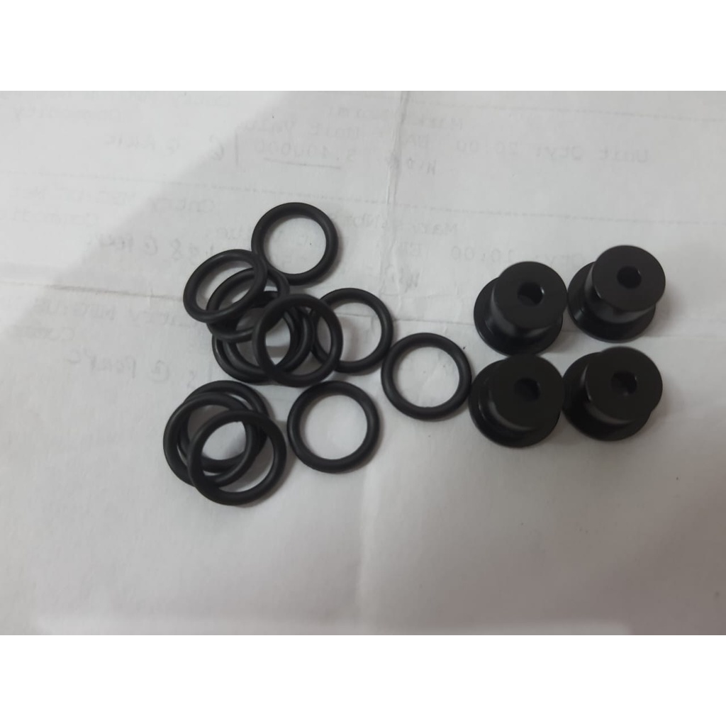 Dlux #00095 Black No pre load shock spring cups ( 4PCS) # 00095 ...