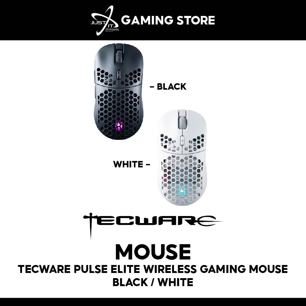 TECWARE PULSE ELITE WIRELESS GAMING MOUSE ( BLACK / WHITE ) | Shopee ...