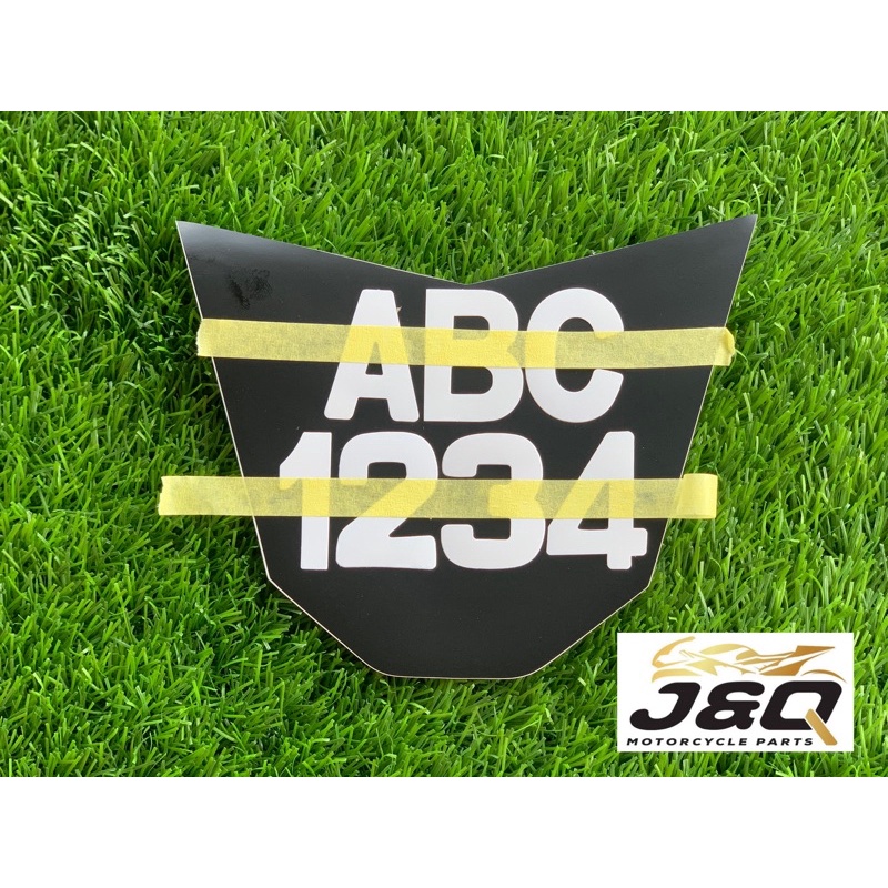 Y15ZR V1 NOMBOR NUMBER NO PLATE DEPAN & STICKER HITAM | Shopee Malaysia