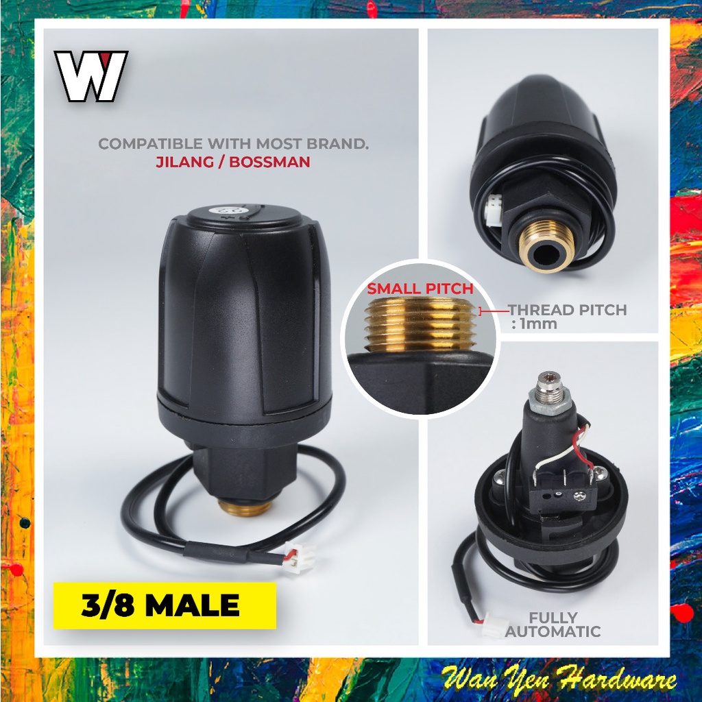1/4", 3/8" Water Pump Pressure Switch Control for Panasonic, Hitachi ...