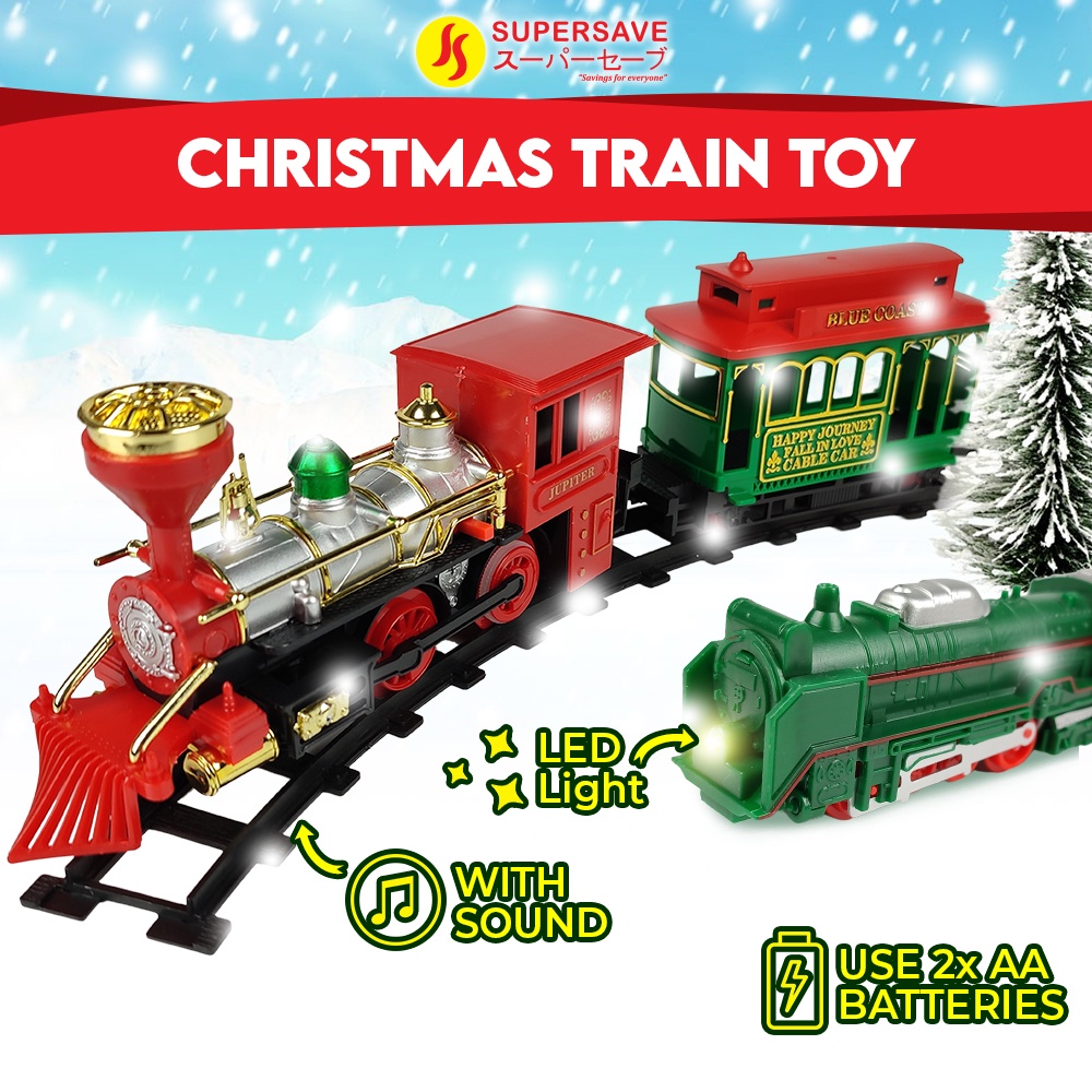 SUPERSAVE Christmas Gift Classic Train Set Railway Electric Toy with ...