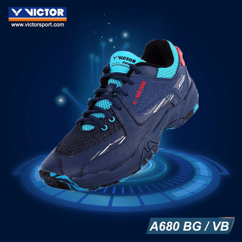 VICTOR A680-VB BEIGE BADMINTON SHOES | Shopee Malaysia