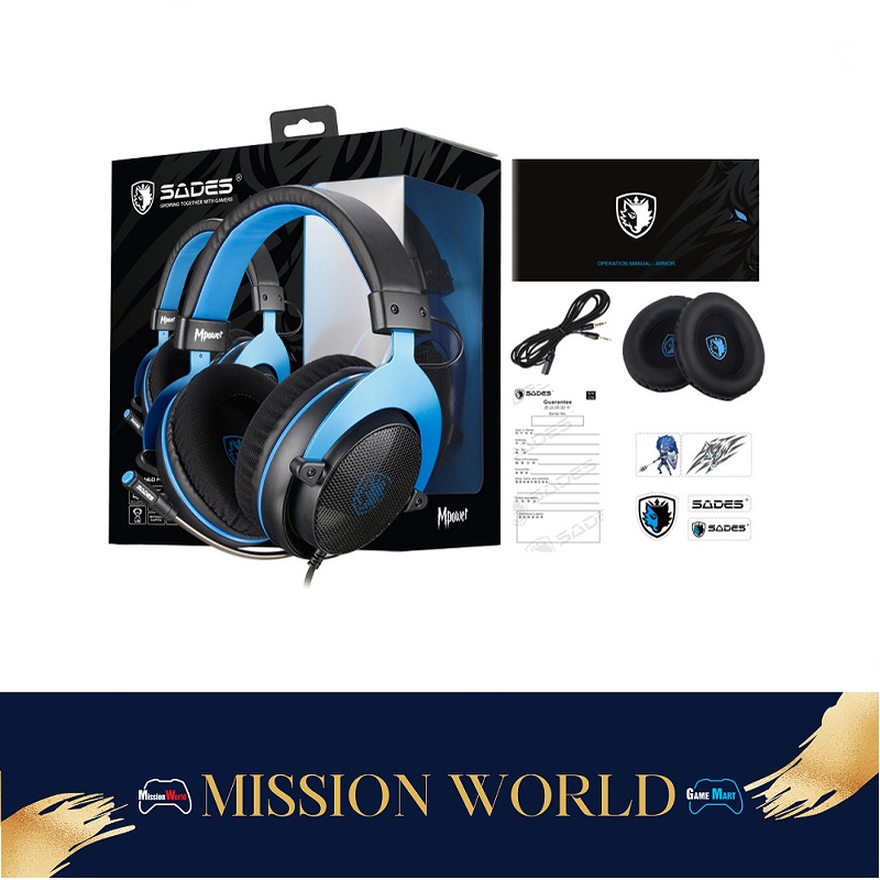 Sades Mpower Wired Gaming Headset SA-723 (Blue) | Shopee Malaysia