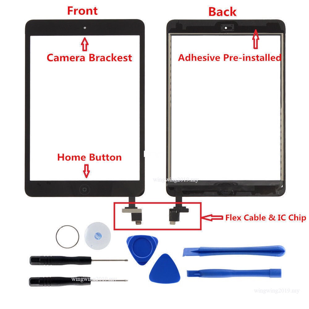 Touch Screen Digitizer Display Replacement Part For iPad 5th 6th 7th 8th 10.2 Gen 2 3 4 Air Mini ...
