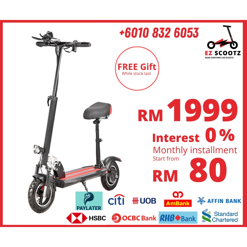 EZ Scootz Q1 Pro Electric Scooter 36v 350w Brushless Motor 8.0 Ah ...