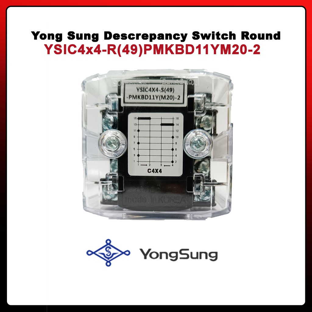 Yong Sung Discrepancy Switch Round / Square ( YSIC-4X4-R(49)PMKBD11YM20 ...