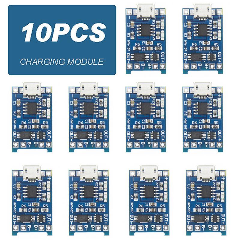 HOT 10pcs 18650 Module TP4056 Micro USB 5V 1A 18650 Module TP4056 ...