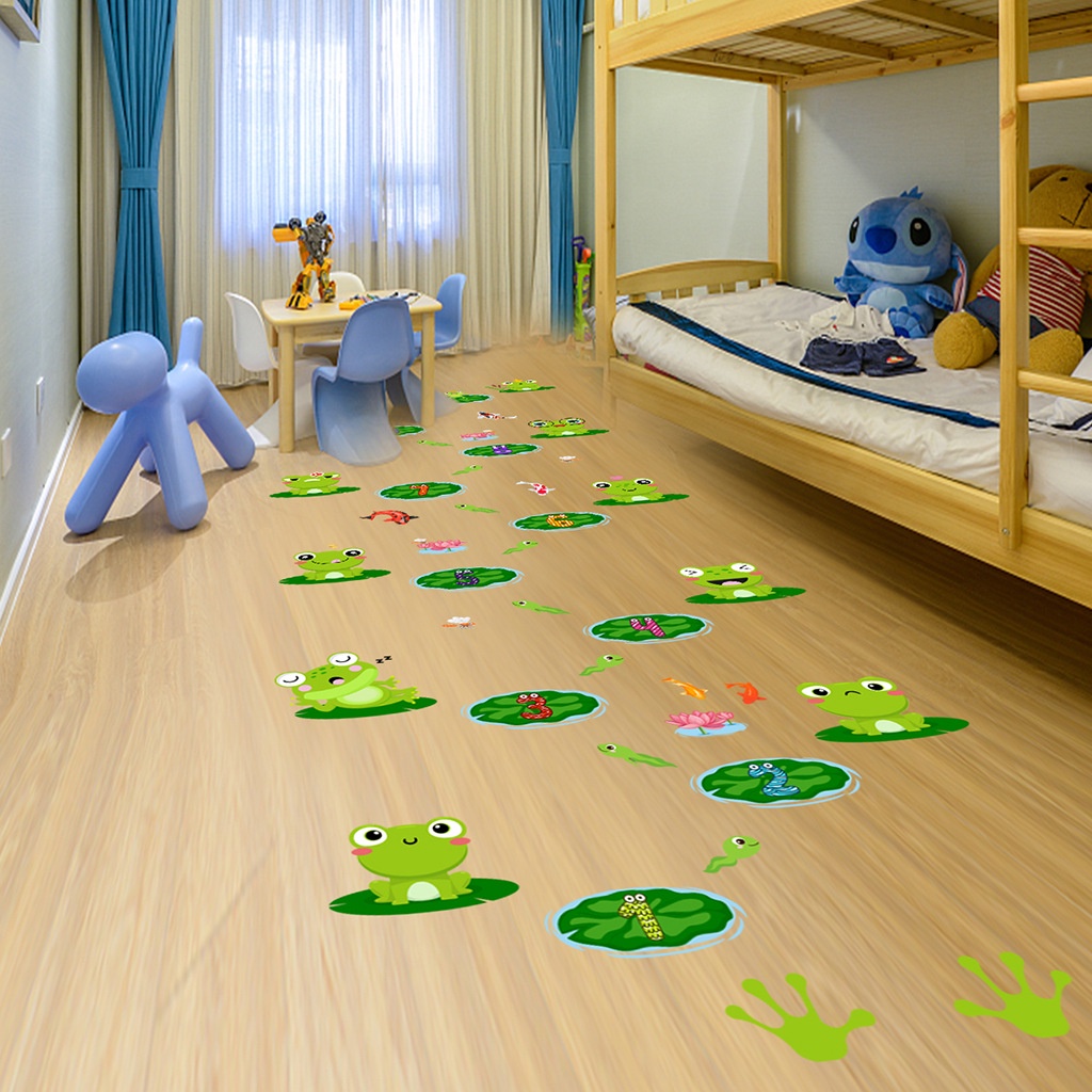 DIY sticker Cute Frog Decals Wall Stickers Jumping Frogs with ...