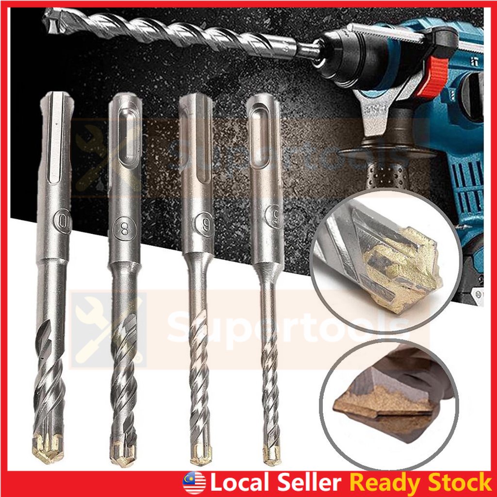 Sds Plus Concrete Masonry Wall Drill Bit Cross Head Rotary Hammer Tool