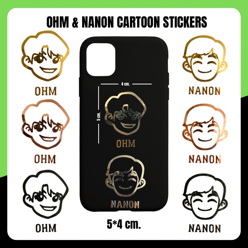 Ohm & Nanon Cartoon Stickers (Omonn) | Shopee Malaysia