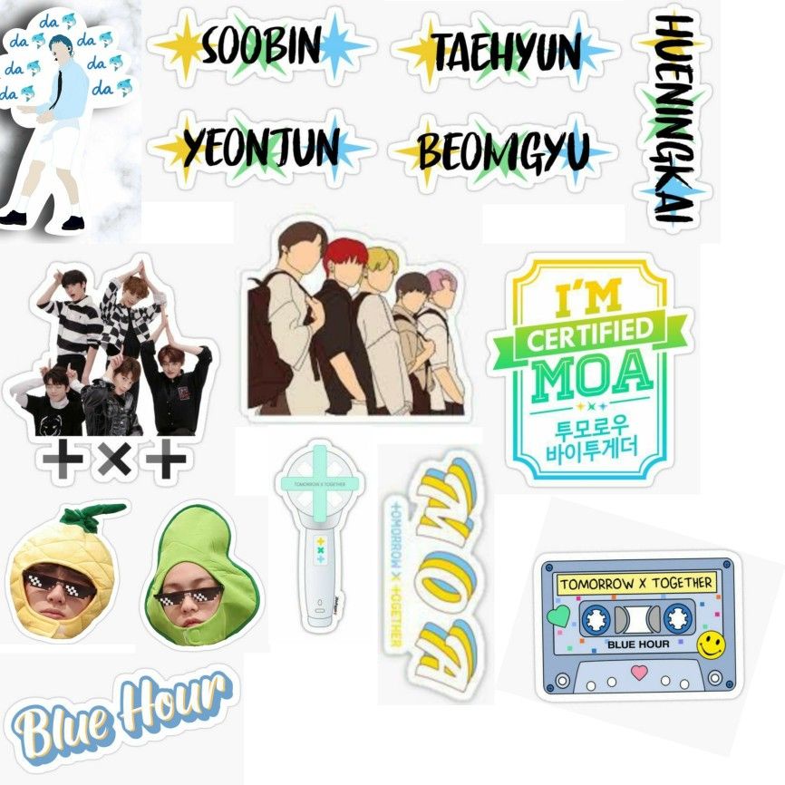 Sticker TXT aesthetic kpop journaling laptop | Shopee Malaysia