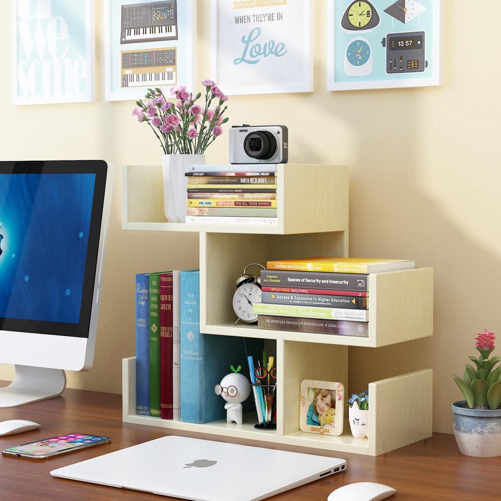 [READY STOCK] Wooden Table Stand Book Rack - Design A/B (White ...