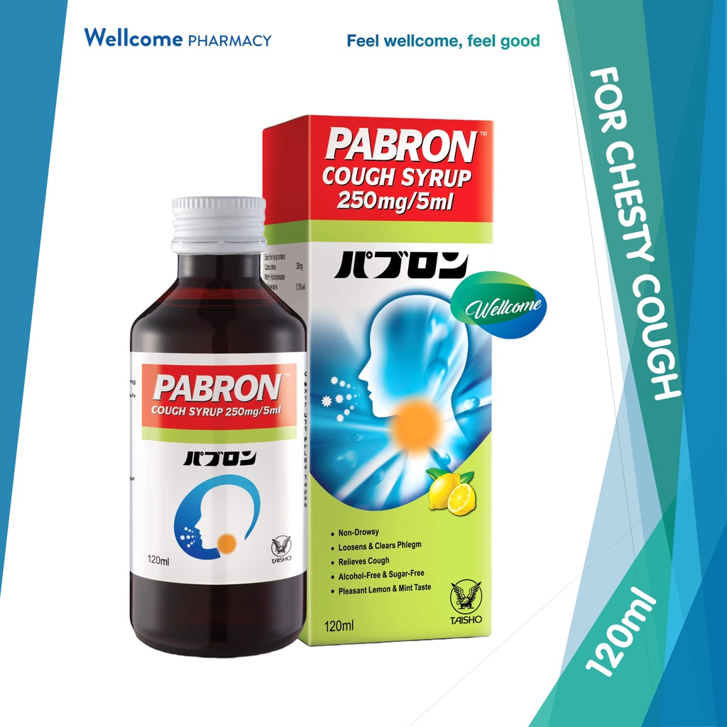 Pabron Chesty Cough Syrup for Adult with 250mg/5ml Carbocisteine ...
