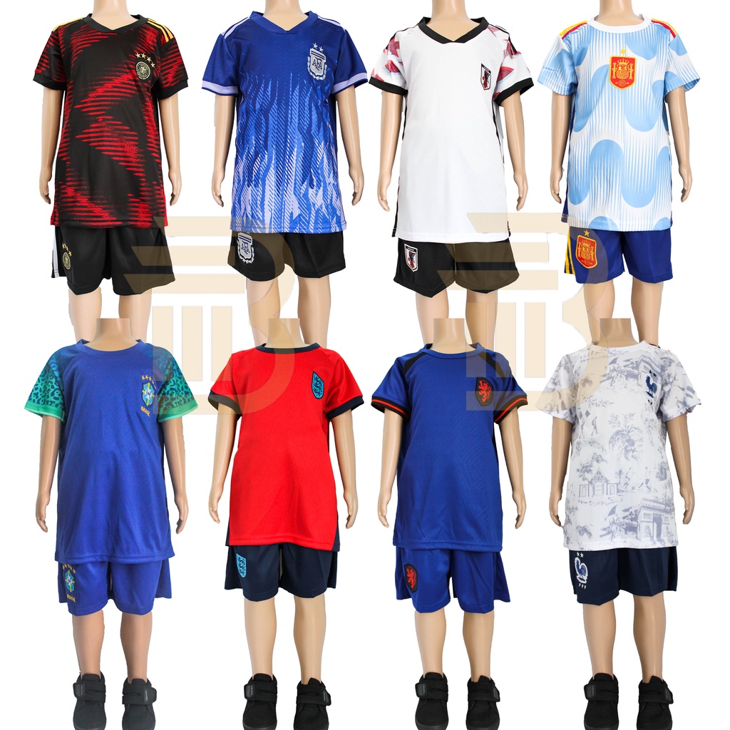 (HARGA BORONG) World Cup Baju Jersey Set Budak Bola Sepak / Kids Jersey ...