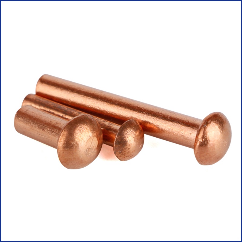 M4 M5 M6 M8 Brass Cup Head Rivet Copper Pan Head Solid Rivets Half ...